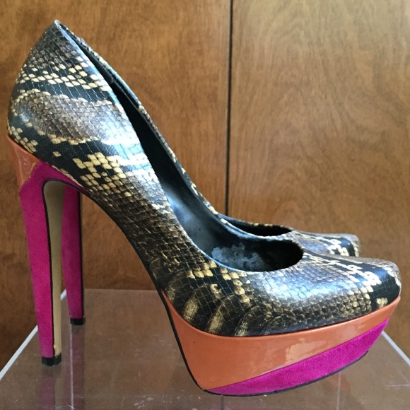Jessica Simpson | Shoes | Jessica Simpson Animal Print Neon Platform ...